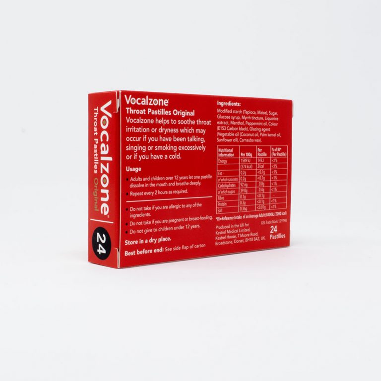 Vocalzone Throat Pastilles - Original - Vocalzone